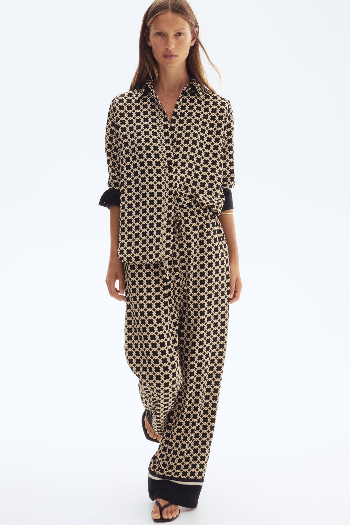 Patterned Drawstring Trousers | H&M UAE