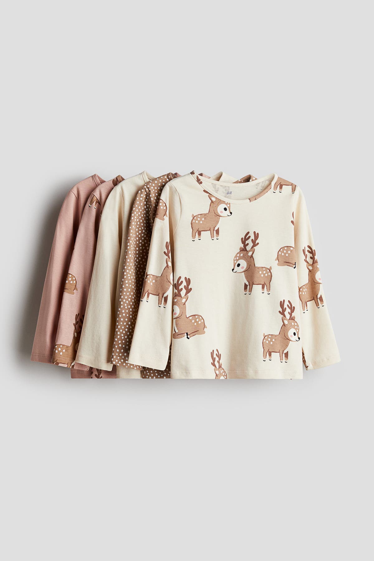 5-pack Long-sleeved Cotton Tops | H&M UAE