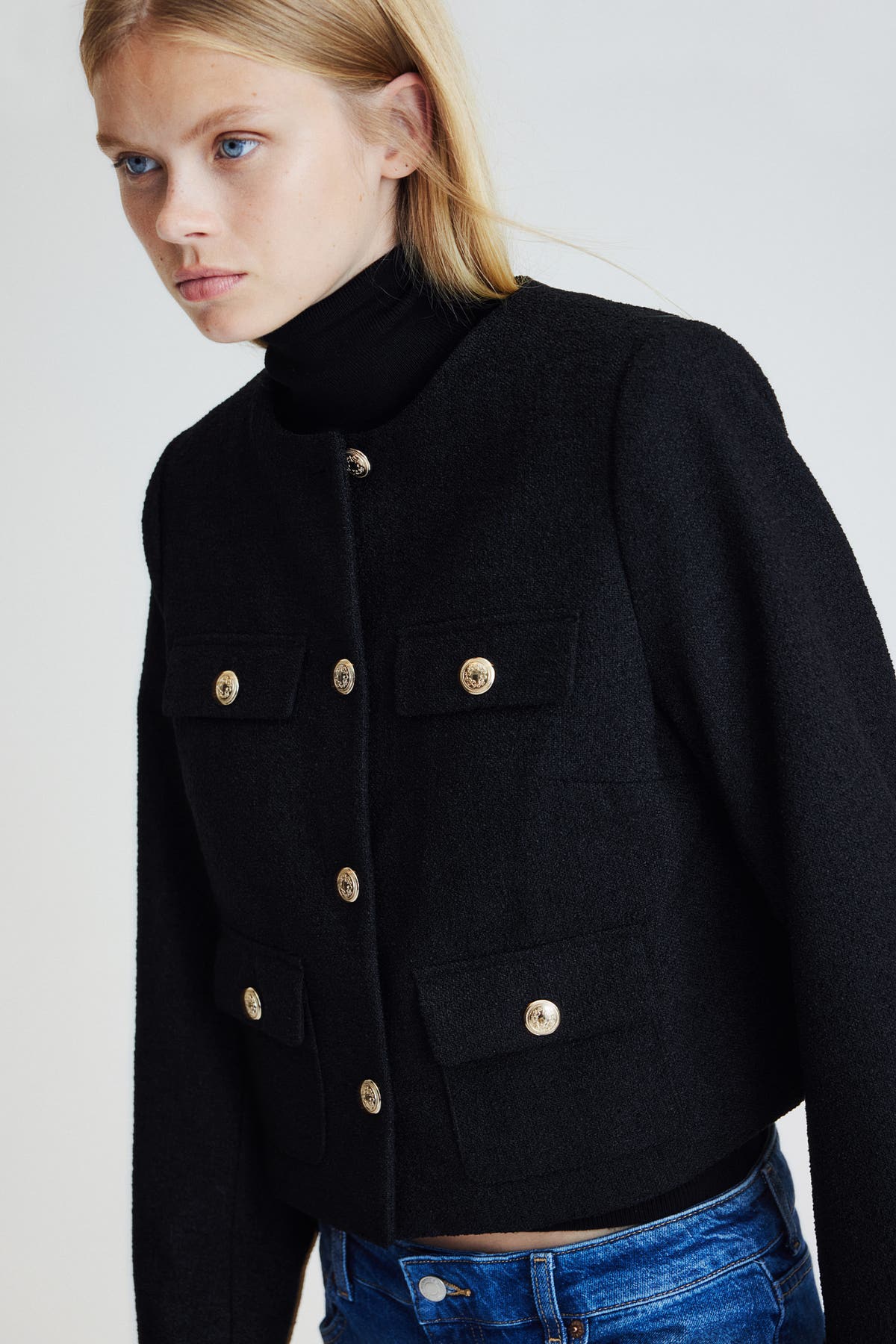 Textured-weave Jacket | H&M UAE