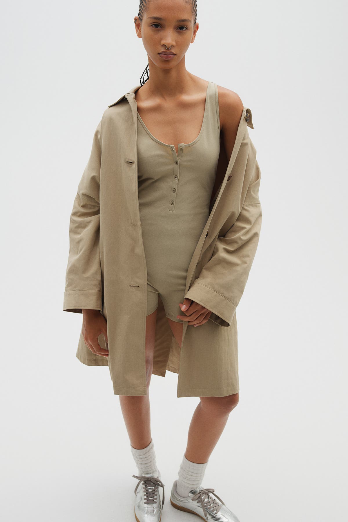 Button-placket Unitard | H&M UAE