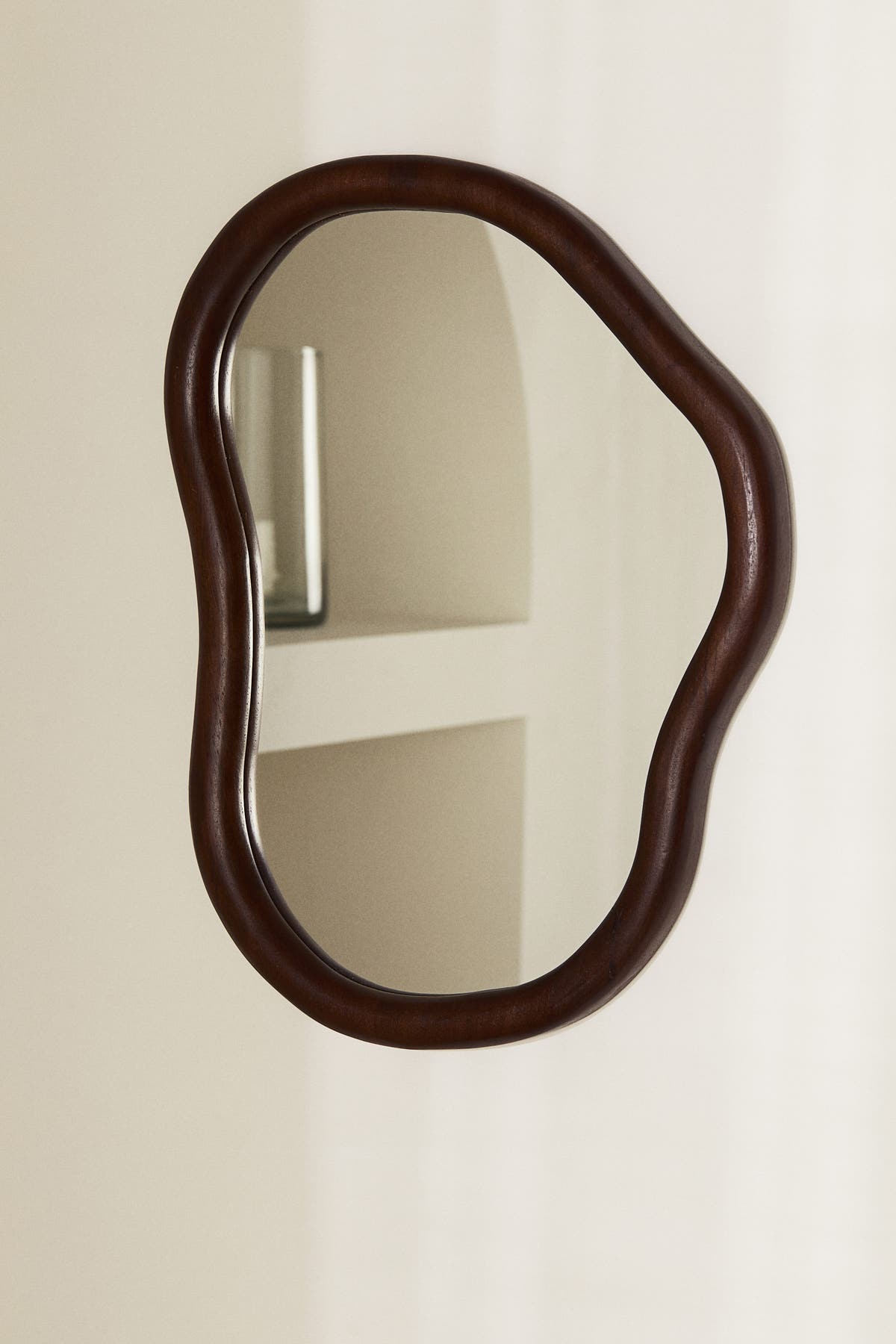 Large Mango Wood Mirror | H&M UAE