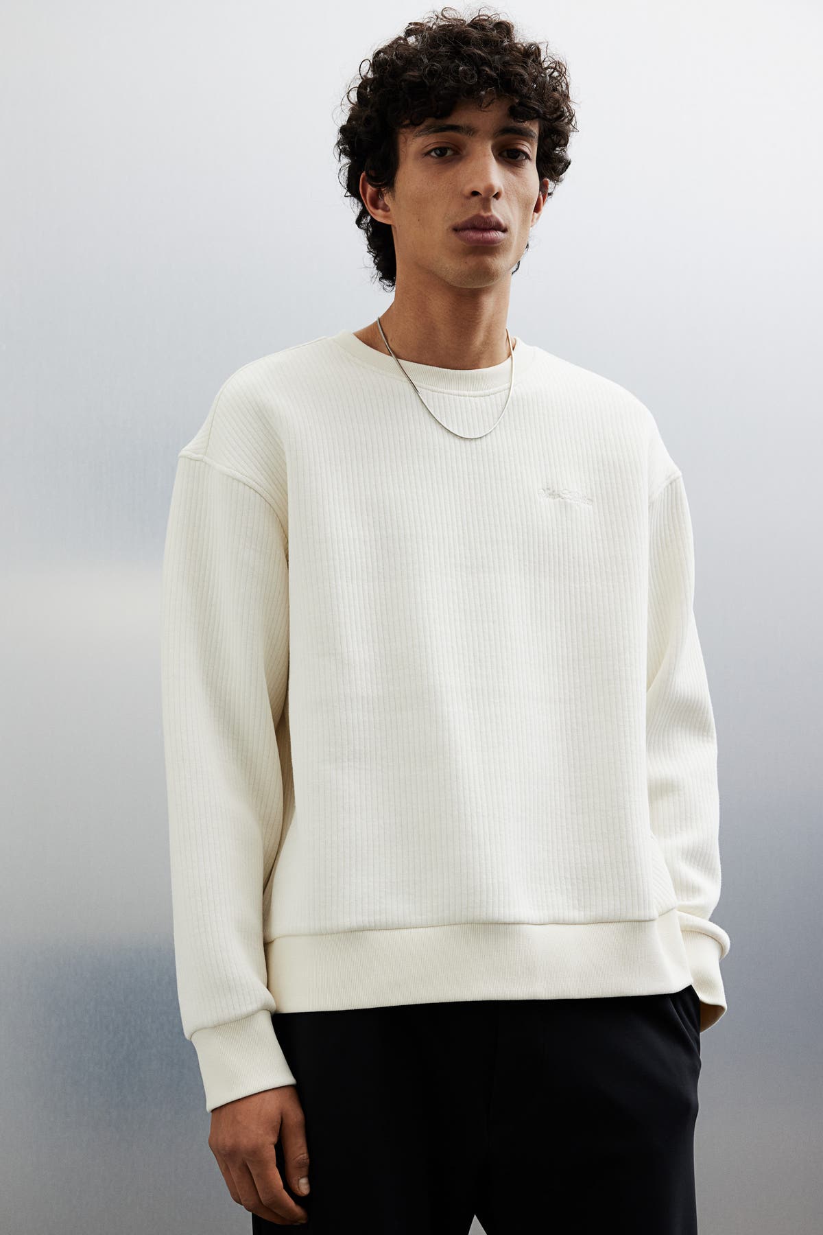 Loose Fit Ribbed Sweatshirt | H&M UAE