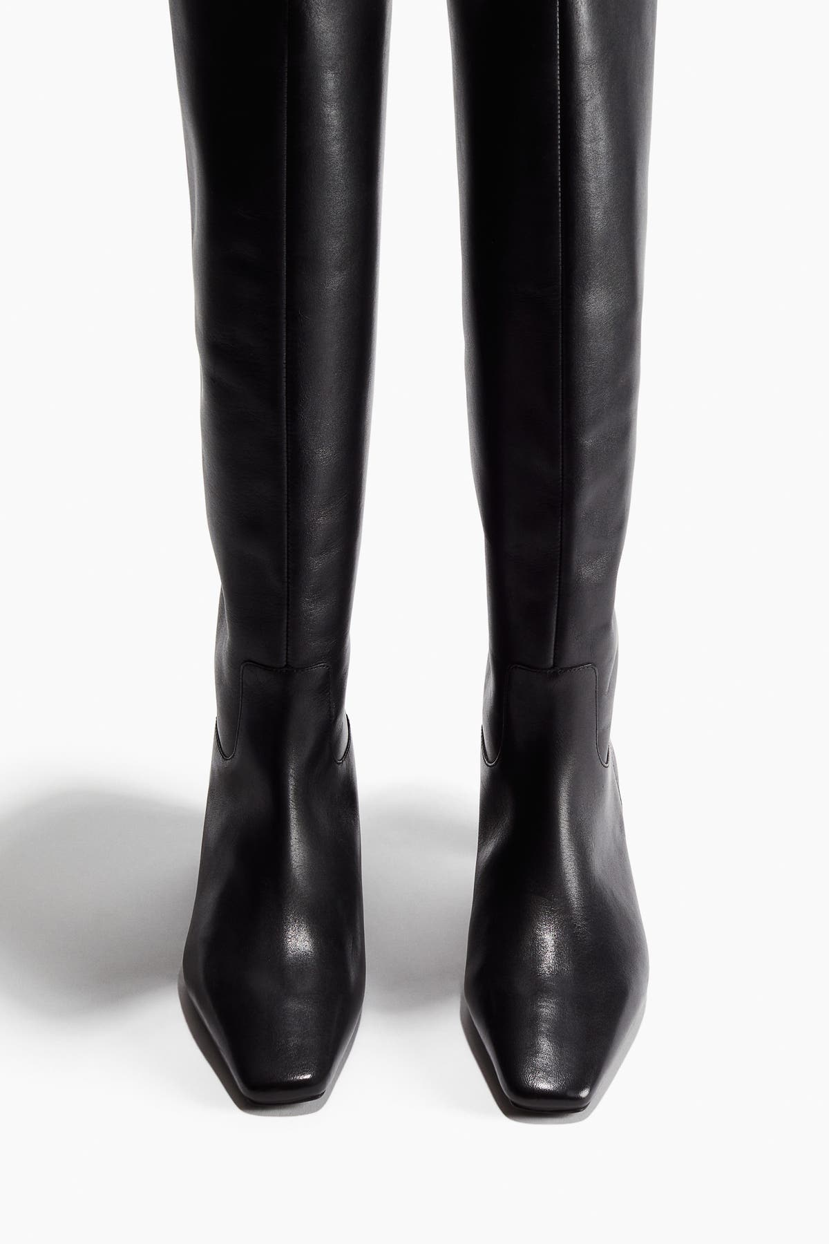 Knee-high Leather Boots | H&M UAE