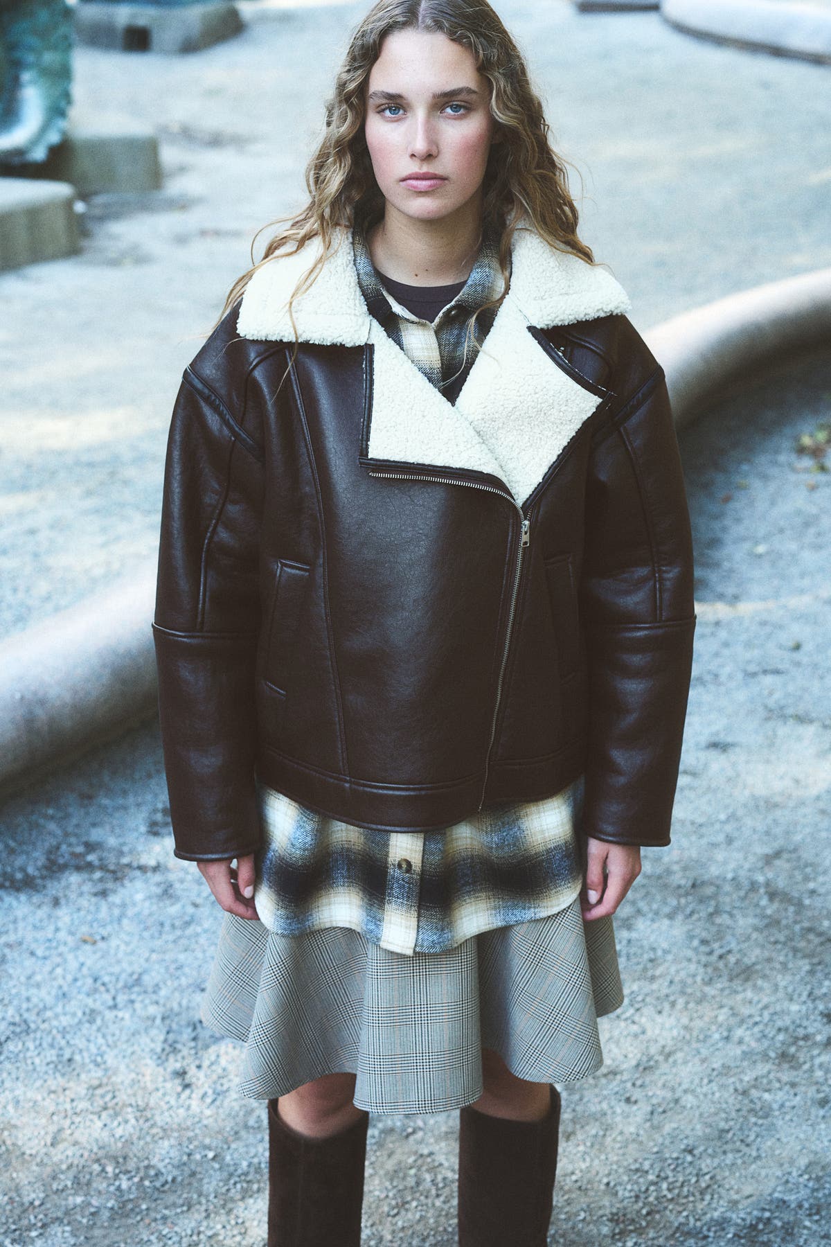 Teddy-lined Biker Jacket | H&M UAE