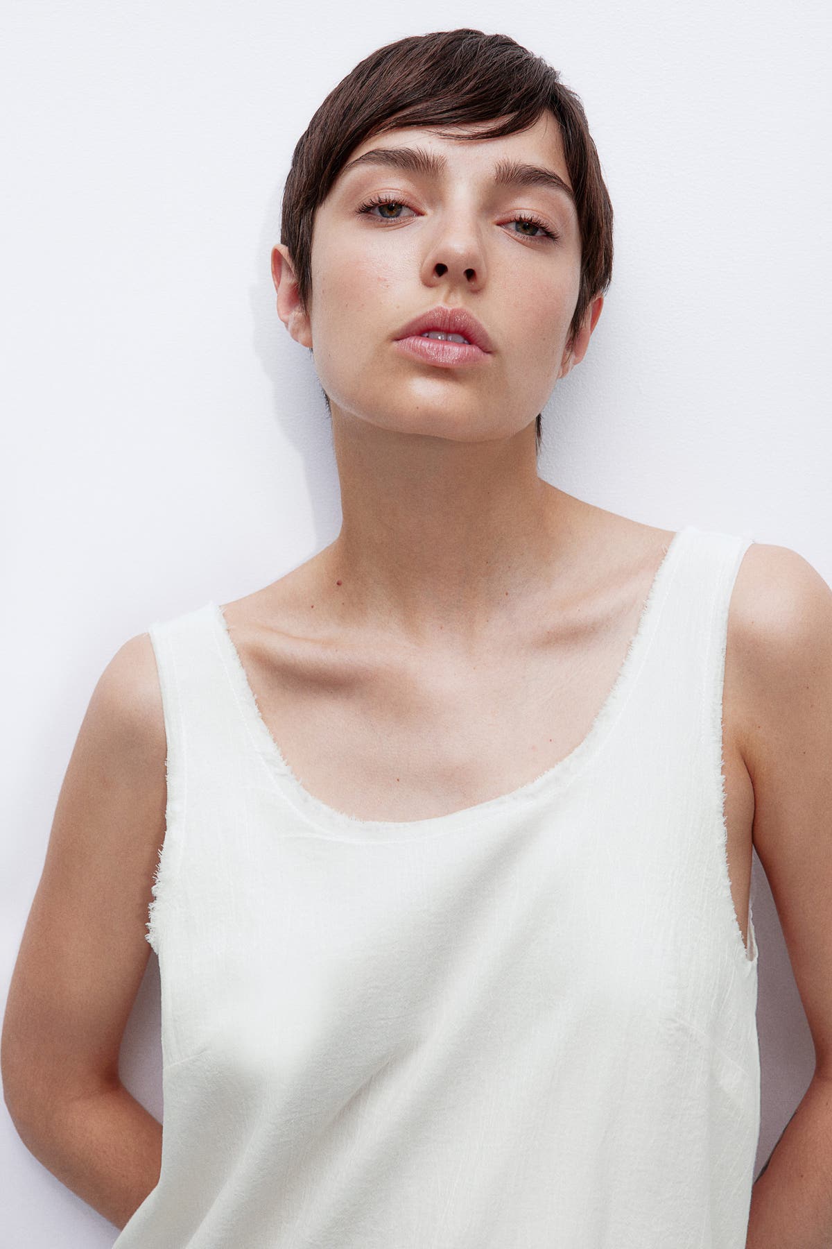 Raw-edge Tiered-skirt Dress | H&M UAE